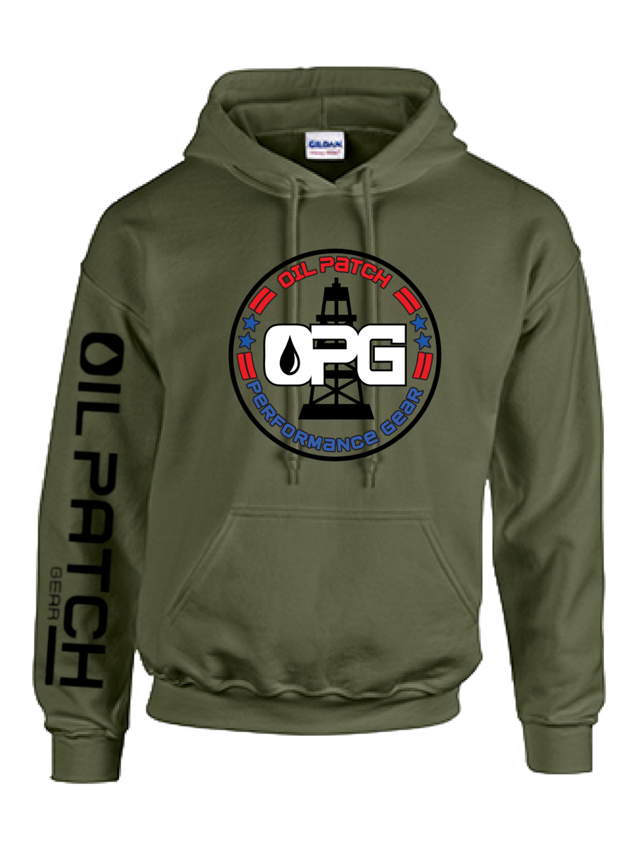 2023 OPG LOGO HEAVY BLEND HOODIES – Oil Patch Gear Tx.